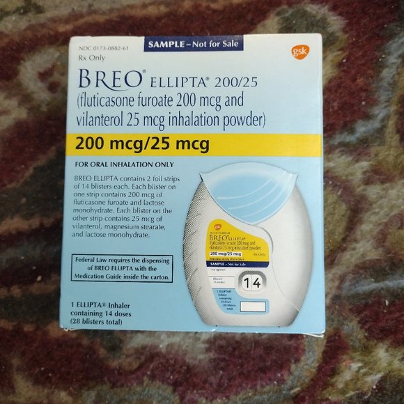 BREO | Other | Copy Breo Ellipta 2025 Mcginhal Dry Powder Inhaler Nwt ...
